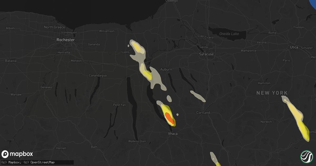 Hail Map in Union Springs, NY on June 30, 2026 - HailTrace