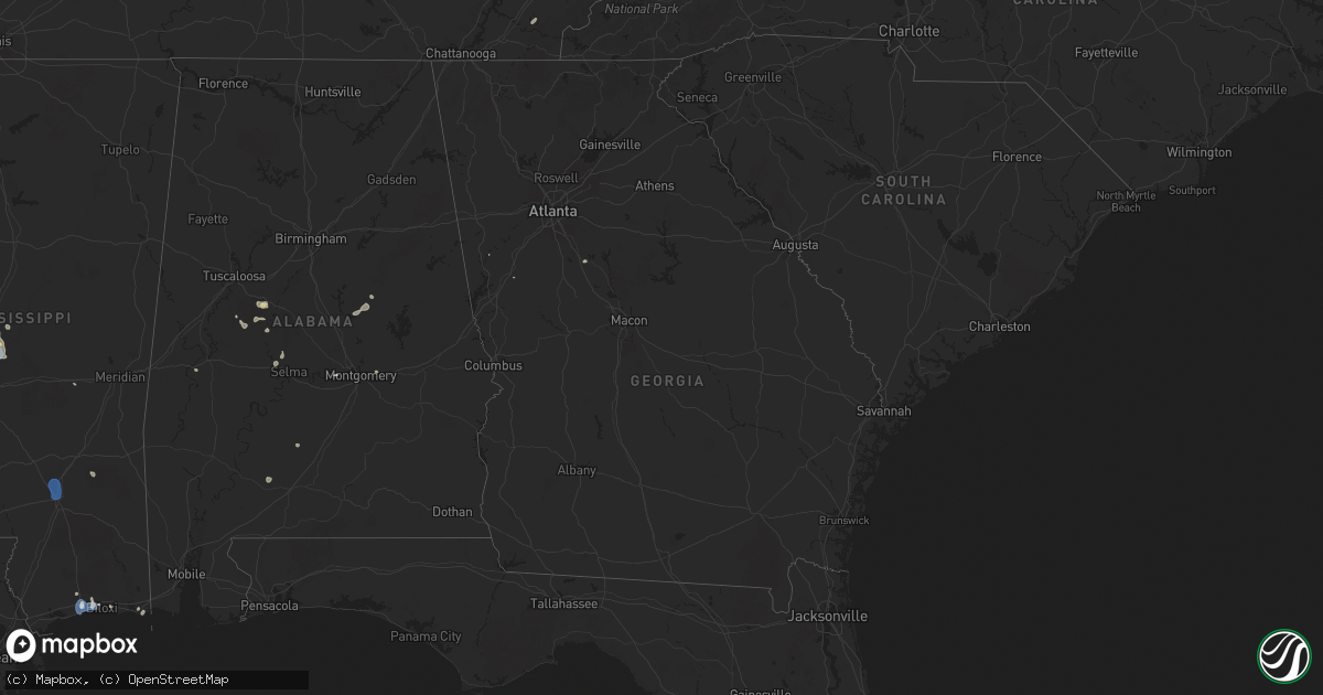 Hail Map in Georgia on July 1, 2025 - HailTrace