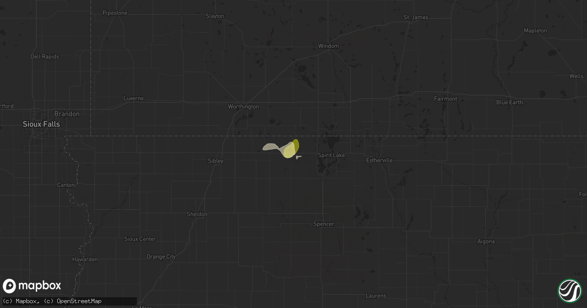 Hail Map in Lake Park, IA on July 4, 2024 - HailTrace