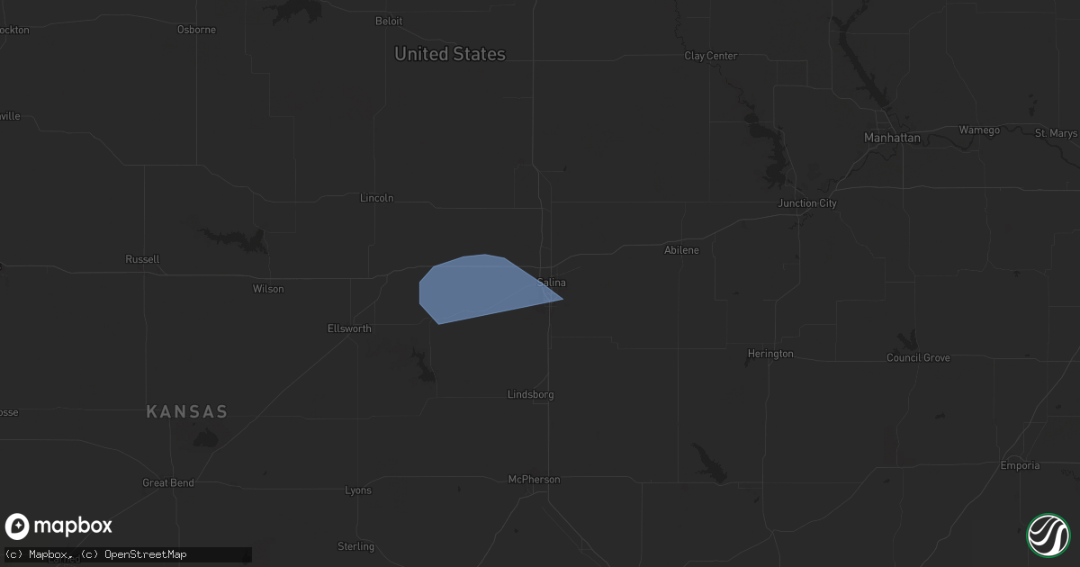 Hail Map in Salina, KS on July 4, 2024 - HailTrace