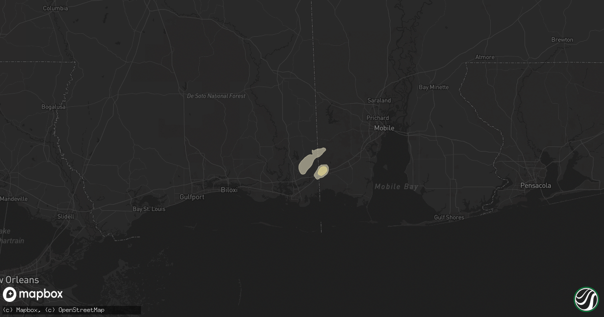 Hail Map in Moss Point, MS on July 5, 2025 - HailTrace