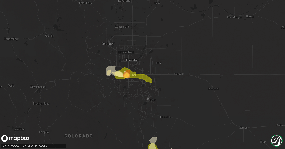 Hail Map in Aurora, CO on July 6, 2025 - HailTrace