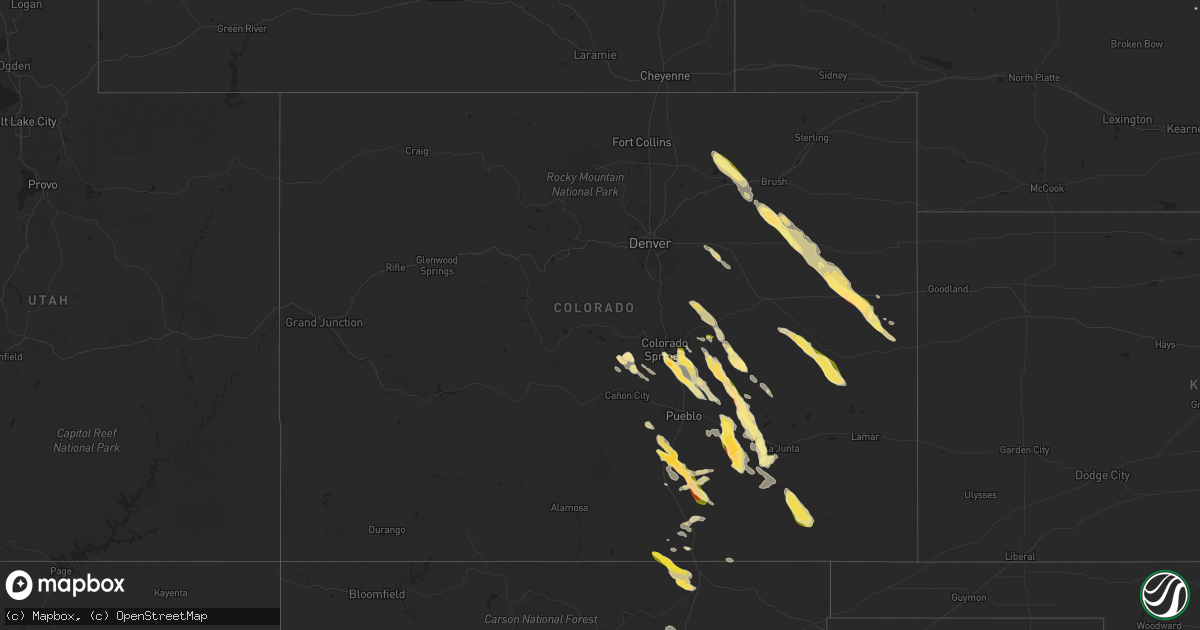 Hail Map in Colorado on July 7, 2024 - HailTrace