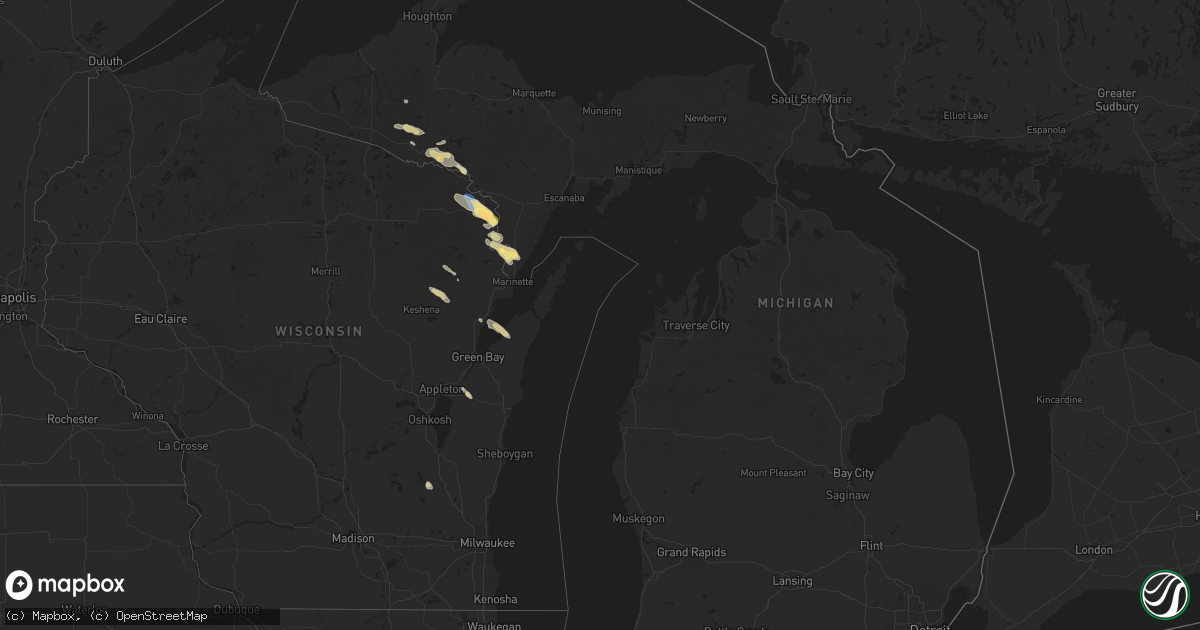 Hail Map in Michigan on July 8, 2025 - HailTrace