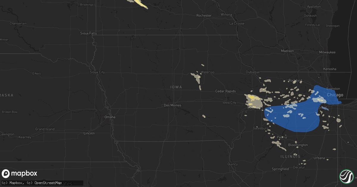 Hail Map in Iowa on July 14, 2024 - HailTrace