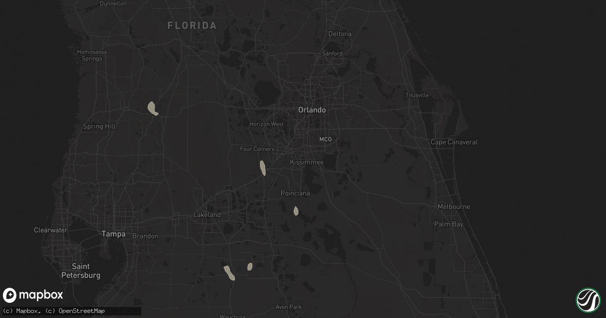 Hail Map in Kissimmee, FL on July 14, 2025 - HailTrace