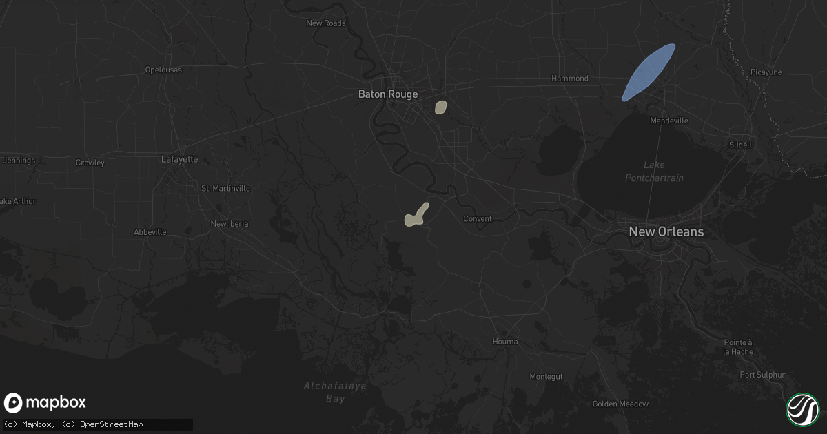 Hail Map in Belle Rose, LA on July 18, 2024 - HailTrace