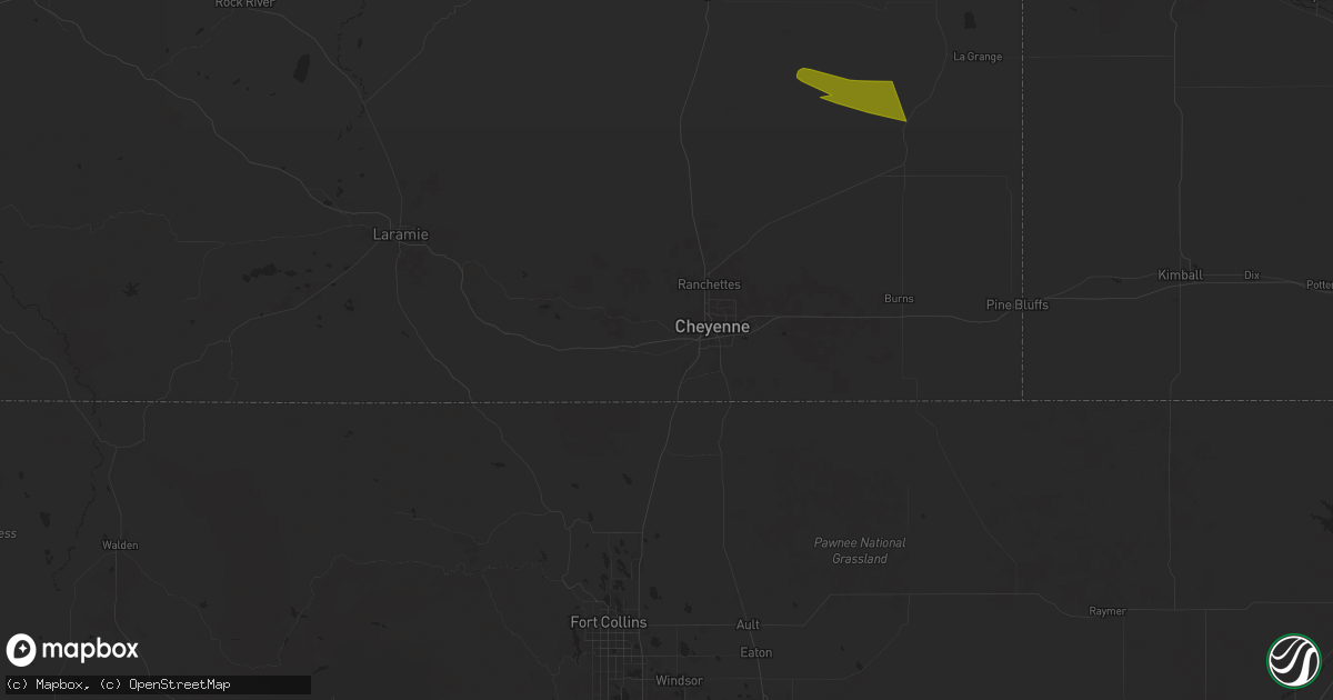 Hail Map in Cheyenne, WY on July 19, 2024 - HailTrace