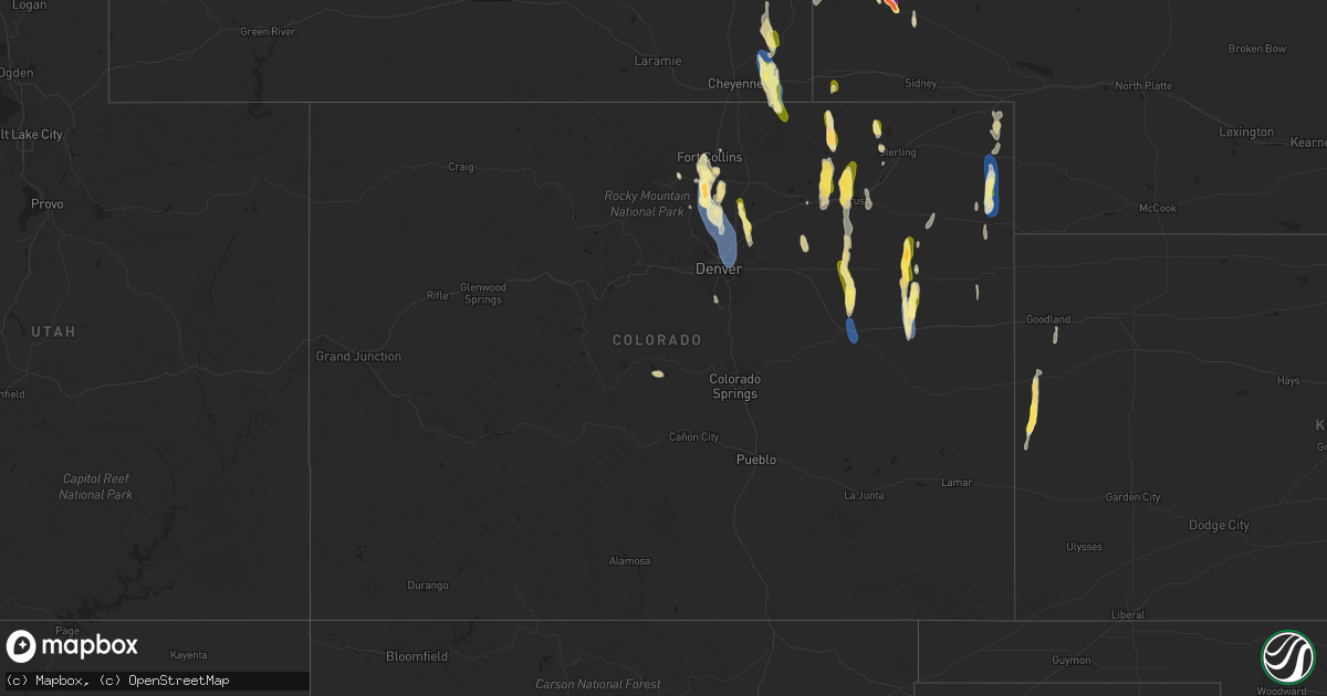 Hail Map in Colorado on July 20, 2024 - HailTrace