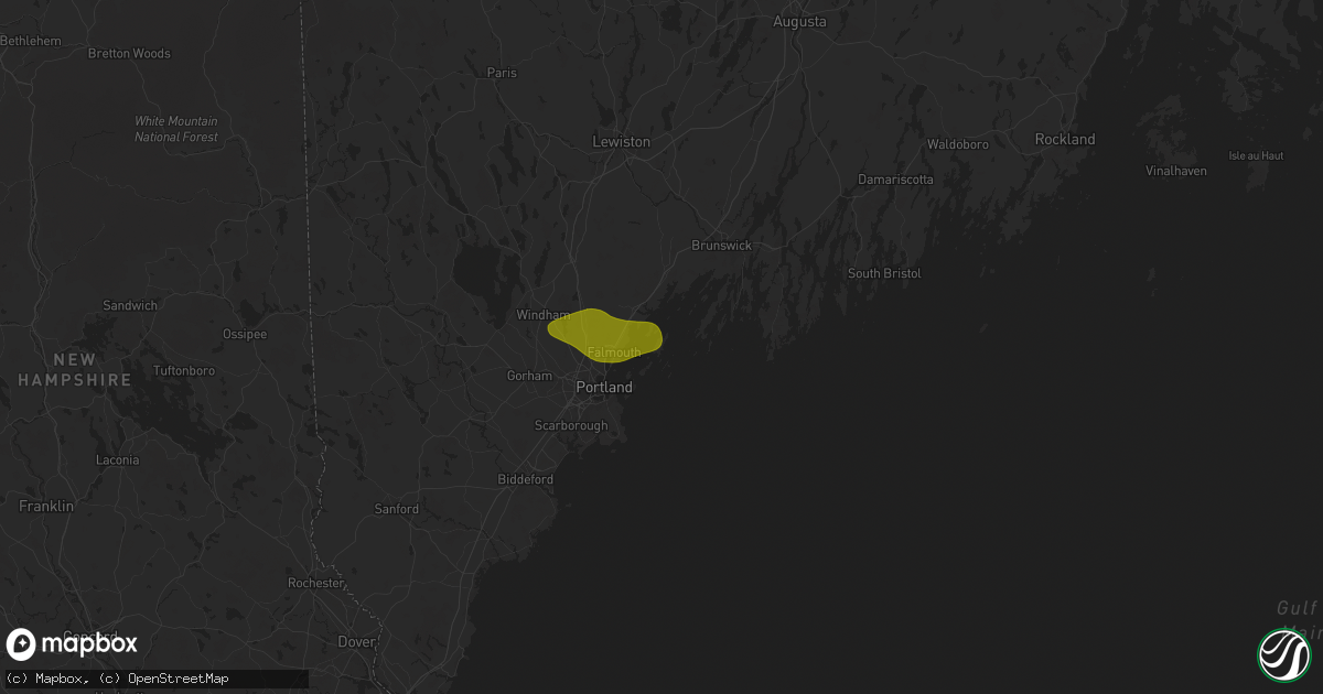 Hail Map in Chebeague Island, ME on July 20, 2025 - HailTrace