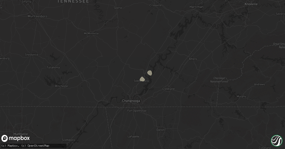 Hail Map in Soddy Daisy, TN on July 21, 2024 - HailTrace