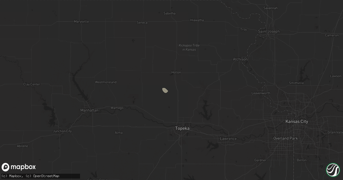Hail Map in Mayetta, KS on July 21, 2025 - HailTrace