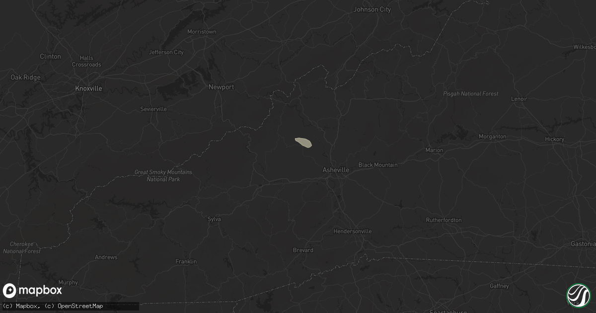 Hail Map in Leicester, NC on July 22, 2024 - HailTrace