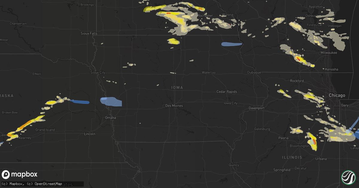 Hail Map in Iowa on July 23, 2022 - HailTrace
