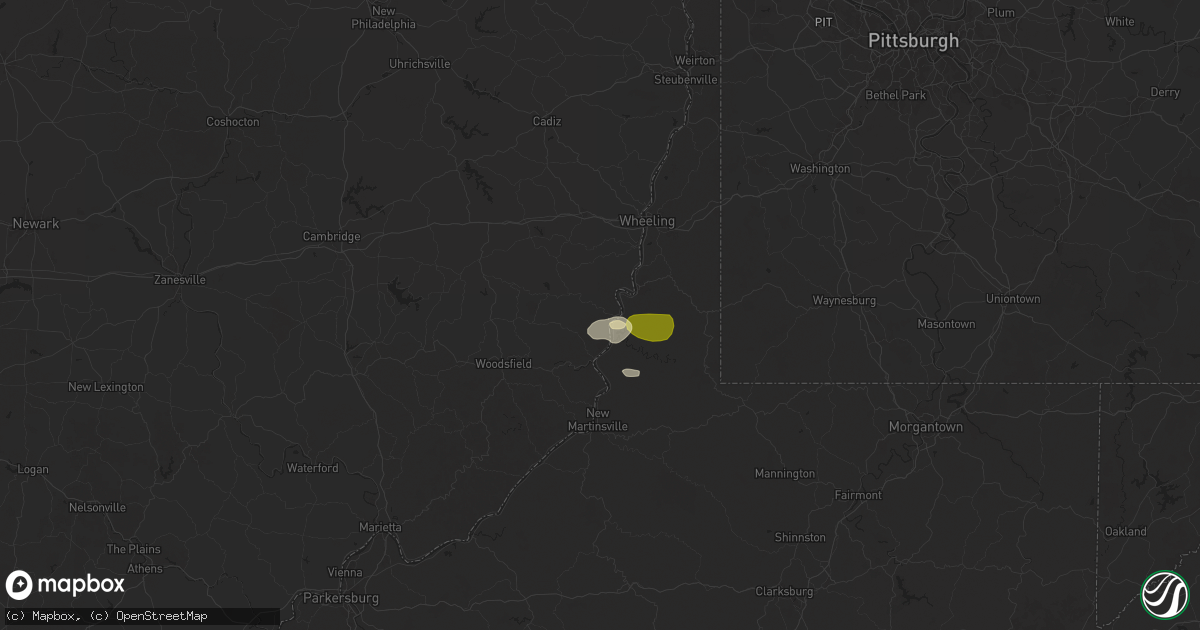 Hail Map in Powhatan Point, OH on July 25, 2025 - HailTrace