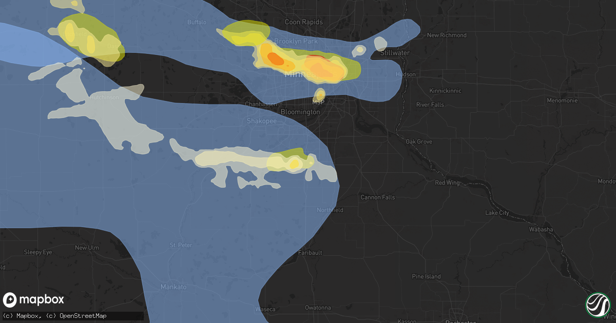 Hail Map in Lakeville, MN on July 27, 2025 - HailTrace