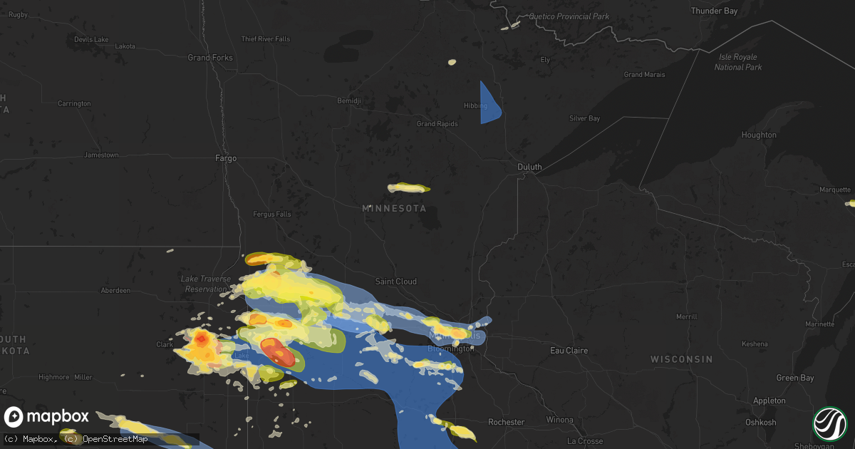 Hail Map in Minnesota on July 27, 2025 - HailTrace