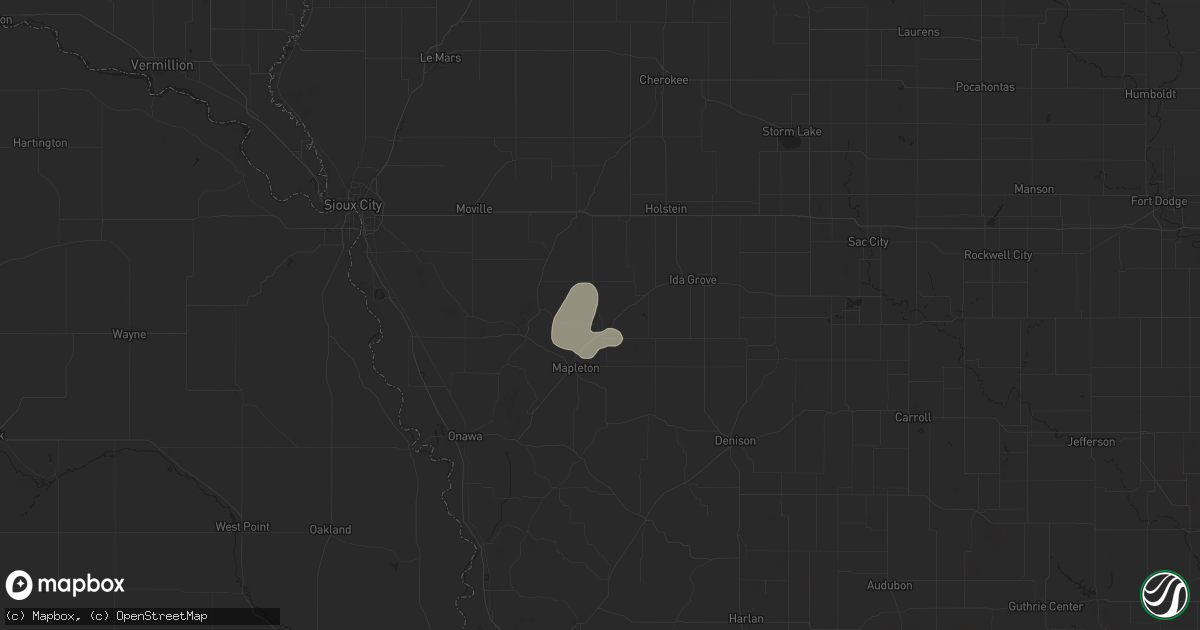 Hail Map in Danbury, IA on July 28, 2024 - HailTrace