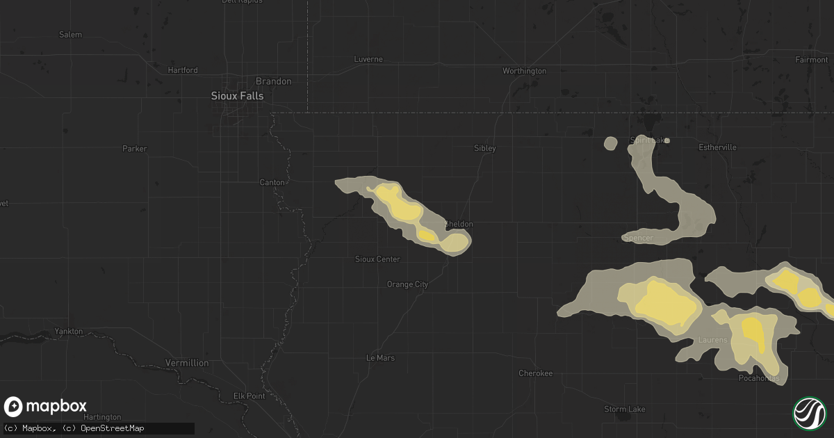 Hail Map in Boyden, IA on July 29, 2025 - HailTrace
