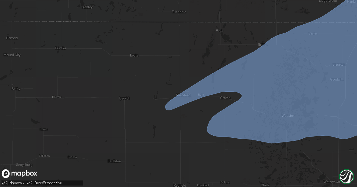 Hail Map in Aberdeen, SD on July 31, 2024 - HailTrace