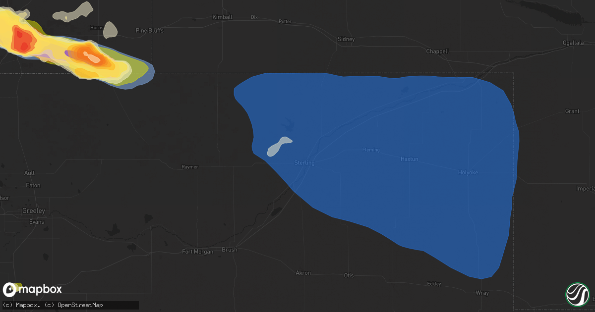 Hail Map in Sterling, CO on August 1, 2025 - HailTrace