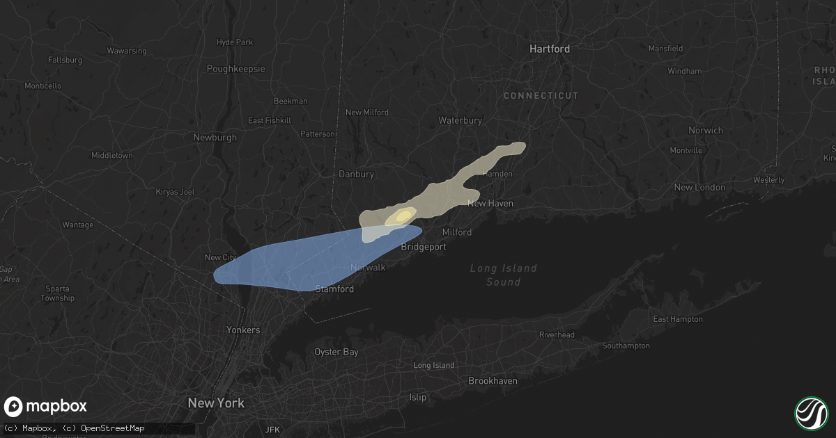 Hail Map in Trumbull, CT on August 3, 2024 - HailTrace