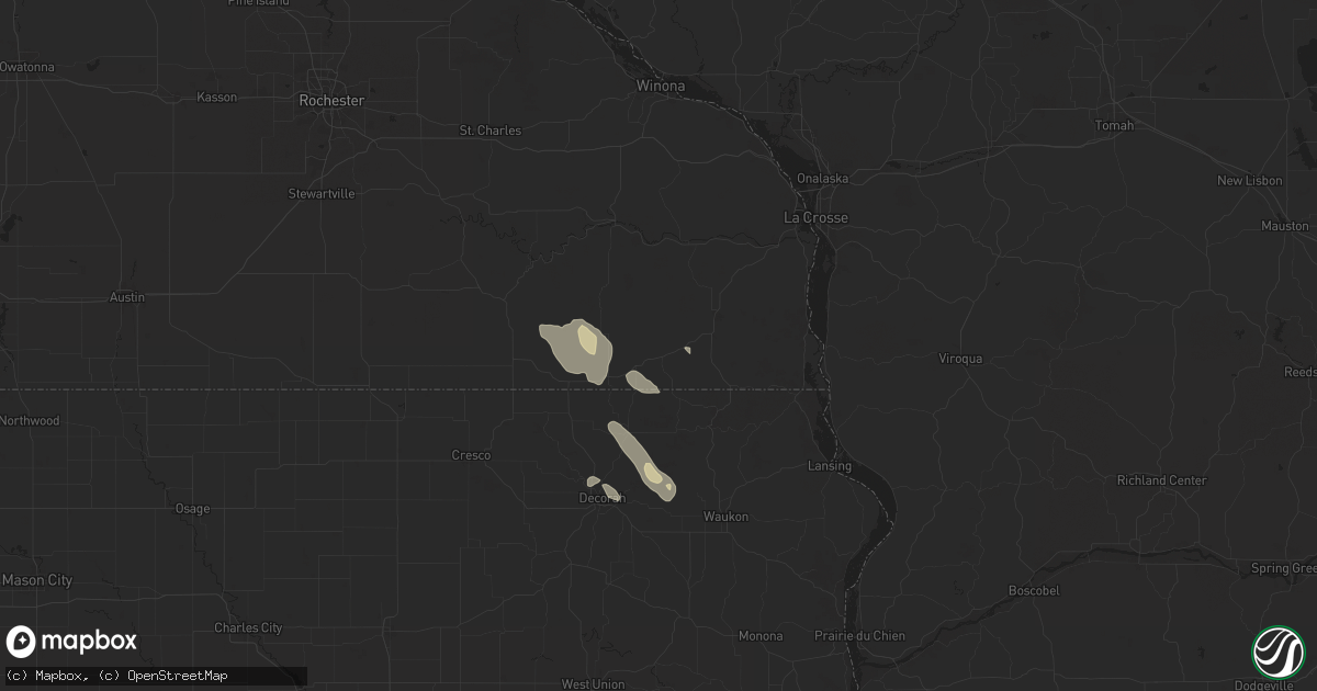 Hail Map in Spring Grove, MN on August 4, 2024 - HailTrace