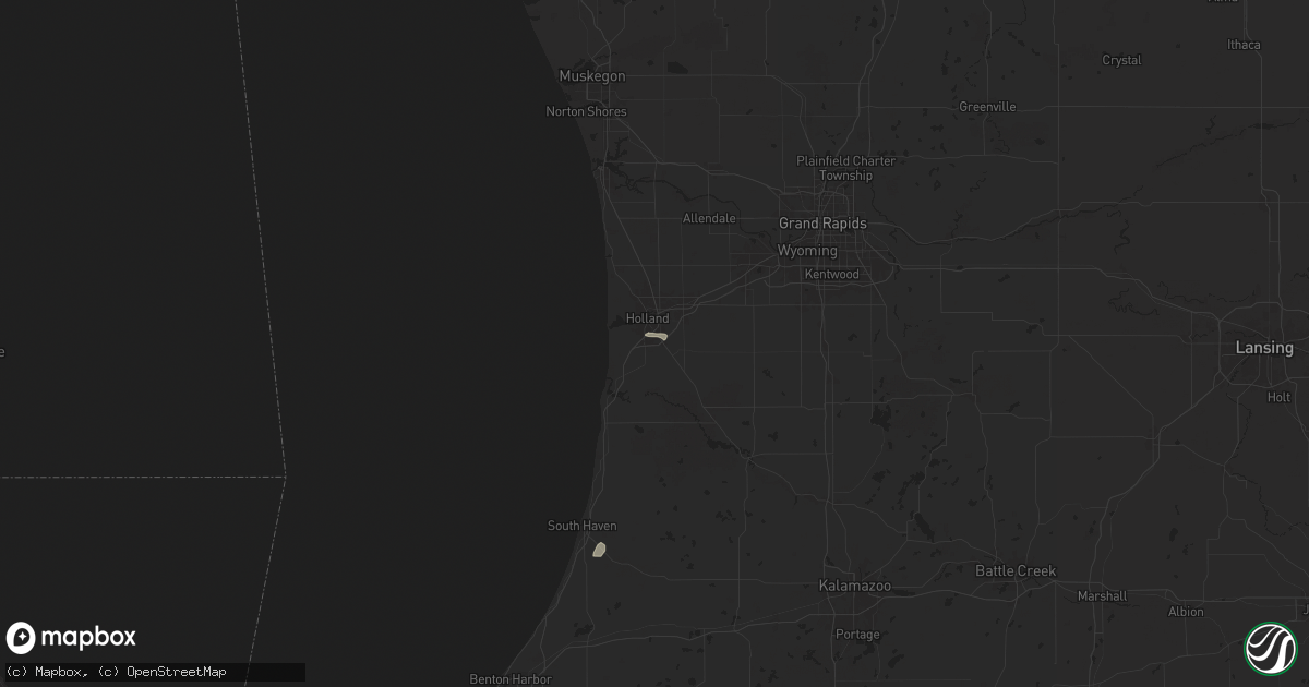 Hail Map in Holland, MI on August 5, 2024 - HailTrace