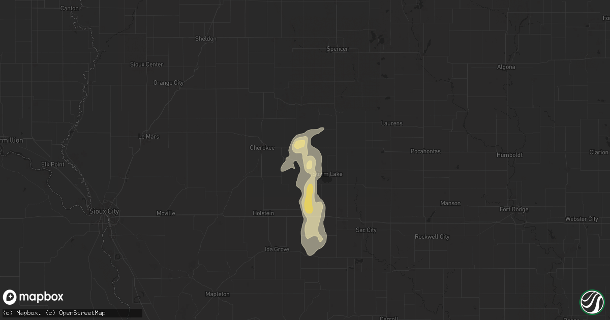 Hail Map in Alta, IA on August 5, 2025 - HailTrace