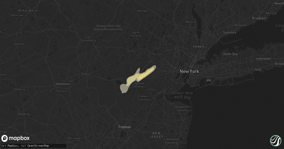 Hail Map in Basking Ridge, NJ on August 6, 2024 - HailTrace