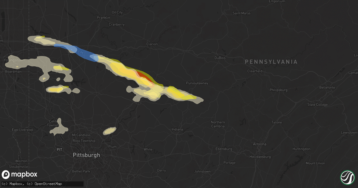 Hail Map in Smicksburg, PA on August 6, 2024 - HailTrace