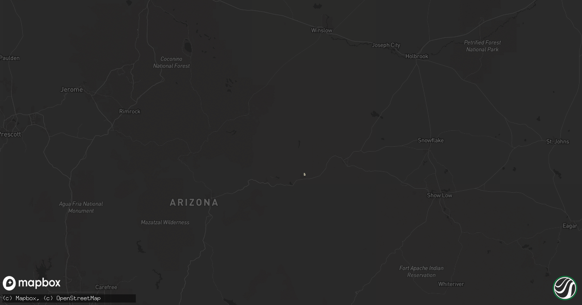 Hail Map in Forest Lakes, AZ on August 7, 2024 - HailTrace