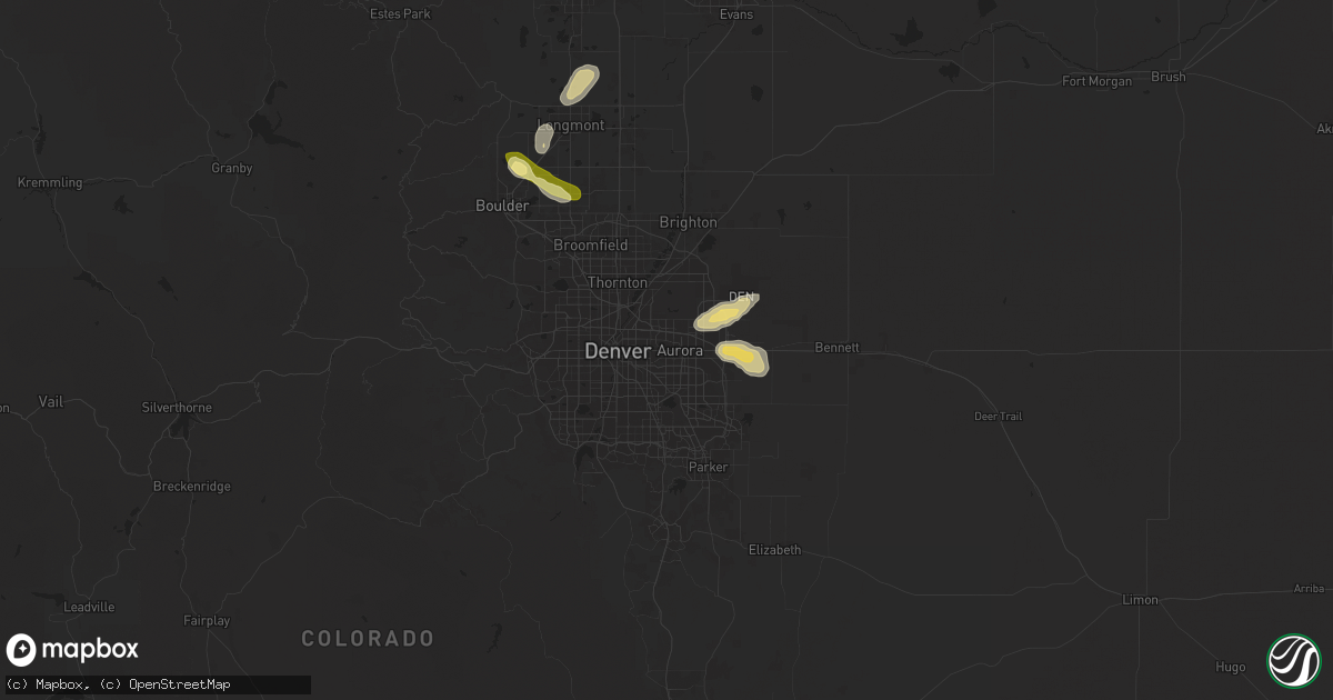 Hail Map in Aurora, CO on August 10, 2025 - HailTrace