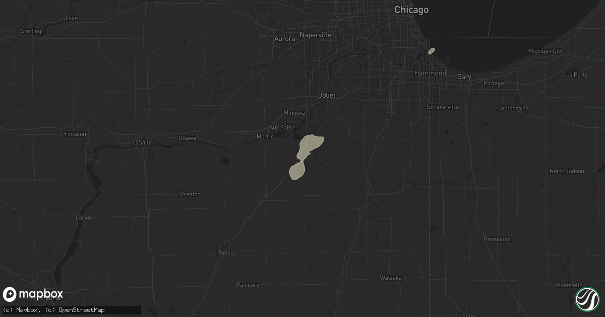 Hail Map in Braidwood, IL on August 12, 2025 - HailTrace