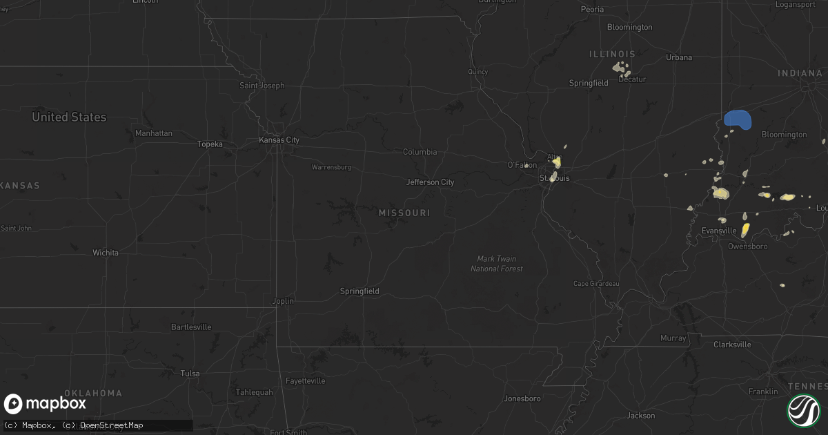 Hail Map in Missouri on August 12, 2025 - HailTrace