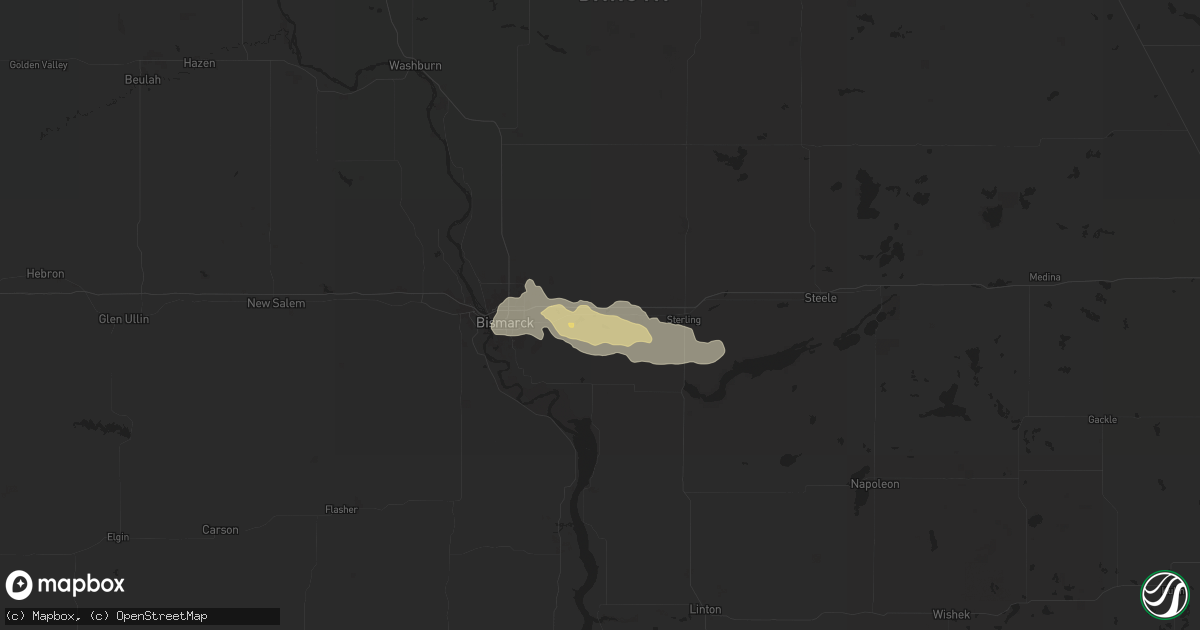 Hail Map in Menoken, ND on August 13, 2024 - HailTrace