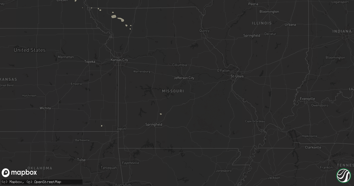 Hail Map in Missouri on August 13, 2024 - HailTrace