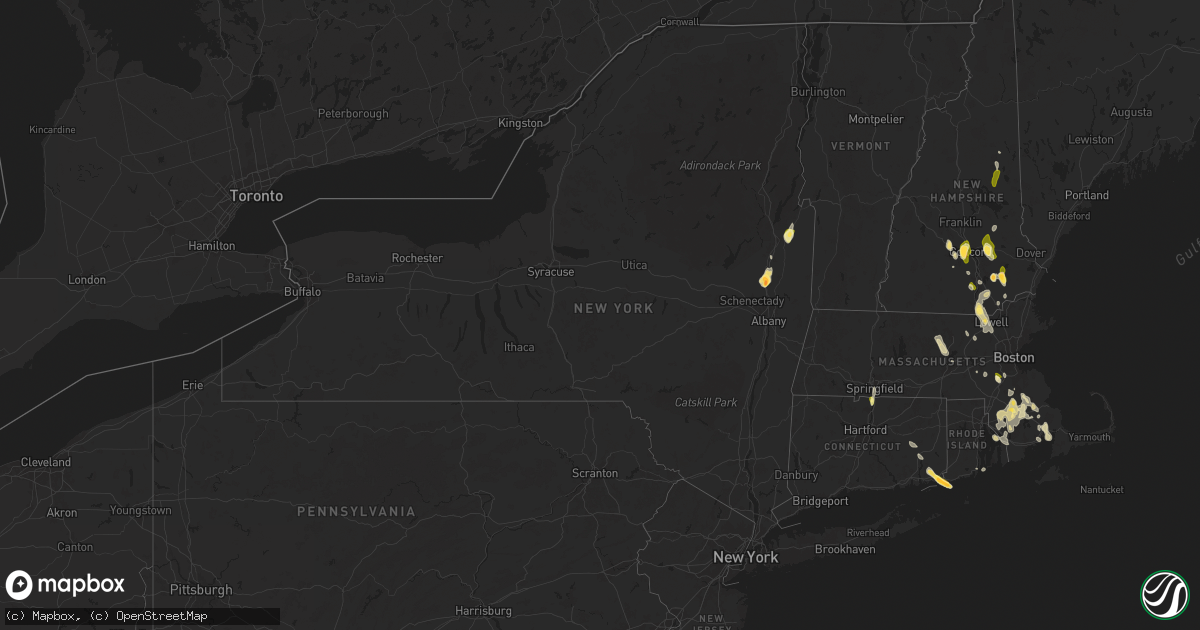 Hail Map in New York on August 15, 2024 - HailTrace