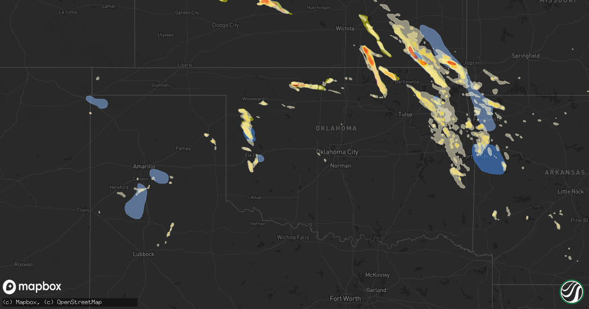 Hail Map in Oklahoma on August 16, 2024 - HailTrace