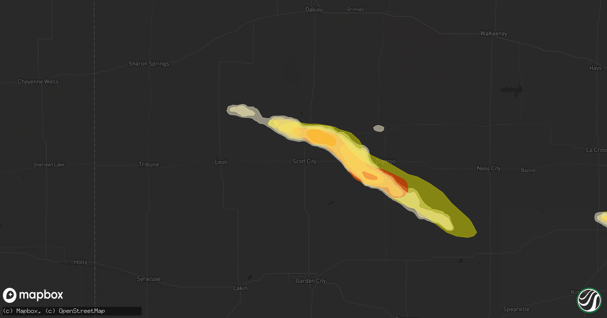 Hail Map in Scott City, KS on August 16, 2024 - HailTrace