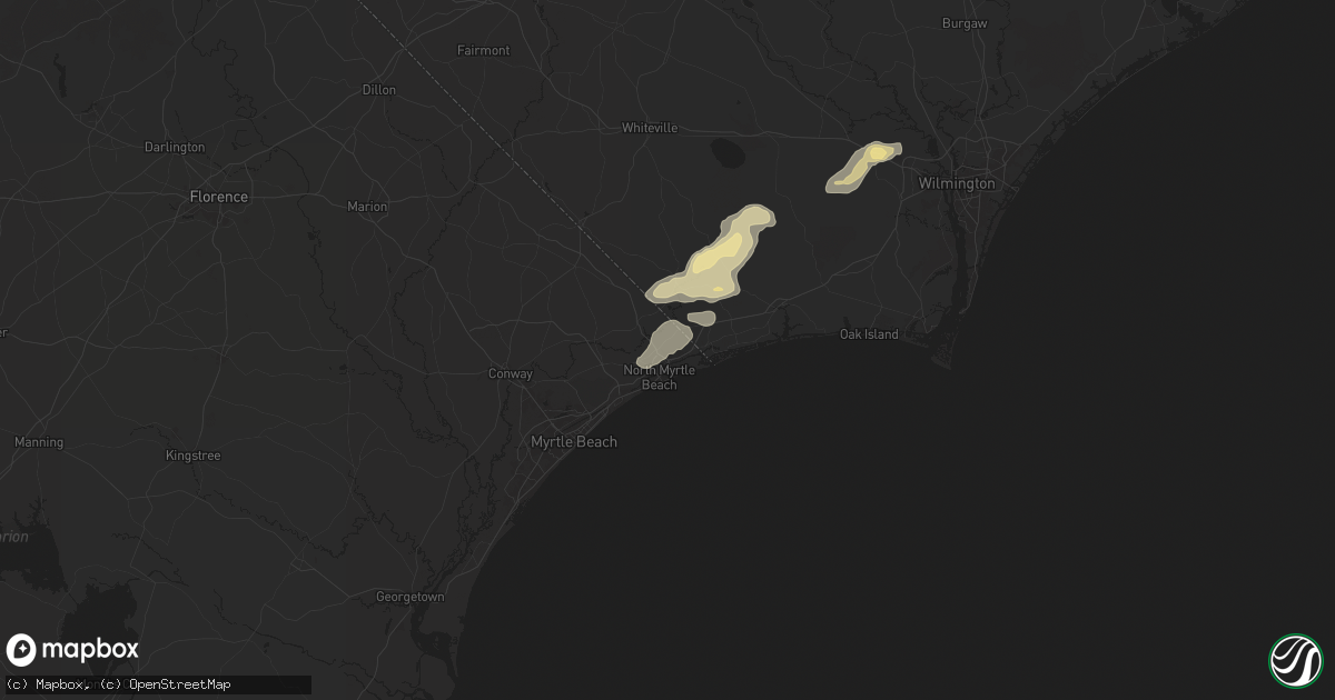 Hail Map in Little River, SC on August 20, 2024 - HailTrace