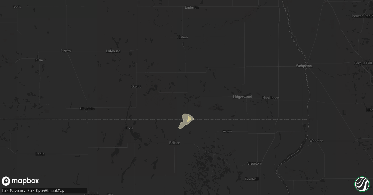 Hail Map in Forman, ND on August 22, 2024 - HailTrace