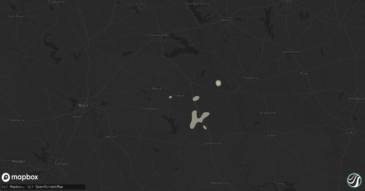 Hail Map in Teague, TX on August 23, 2024 - HailTrace