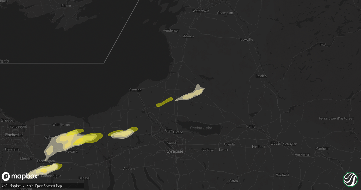Hail Map in Parish, NY on August 24, 2025 - HailTrace