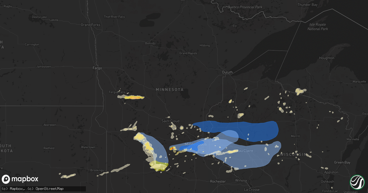 Hail Map in Minnesota on August 26, 2024 - HailTrace