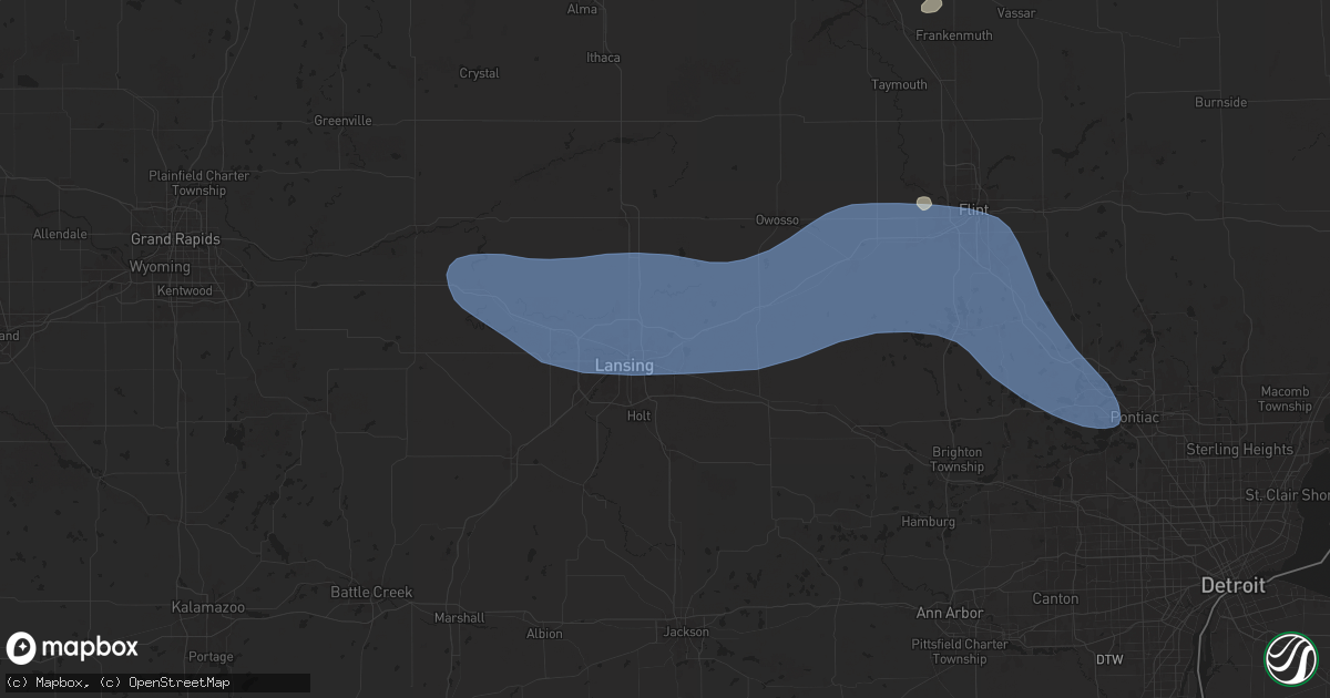 Hail Map in East Lansing, MI on August 27, 2024 - HailTrace