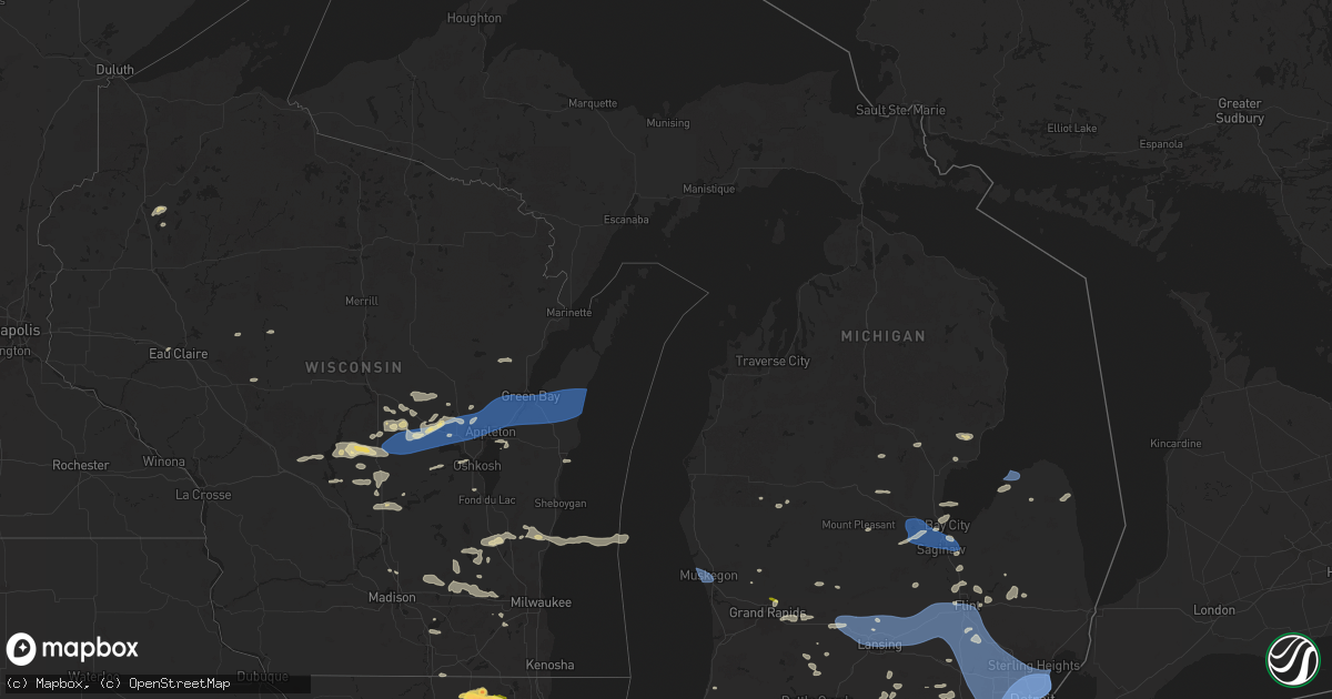Hail Map in Michigan on August 27, 2024 - HailTrace