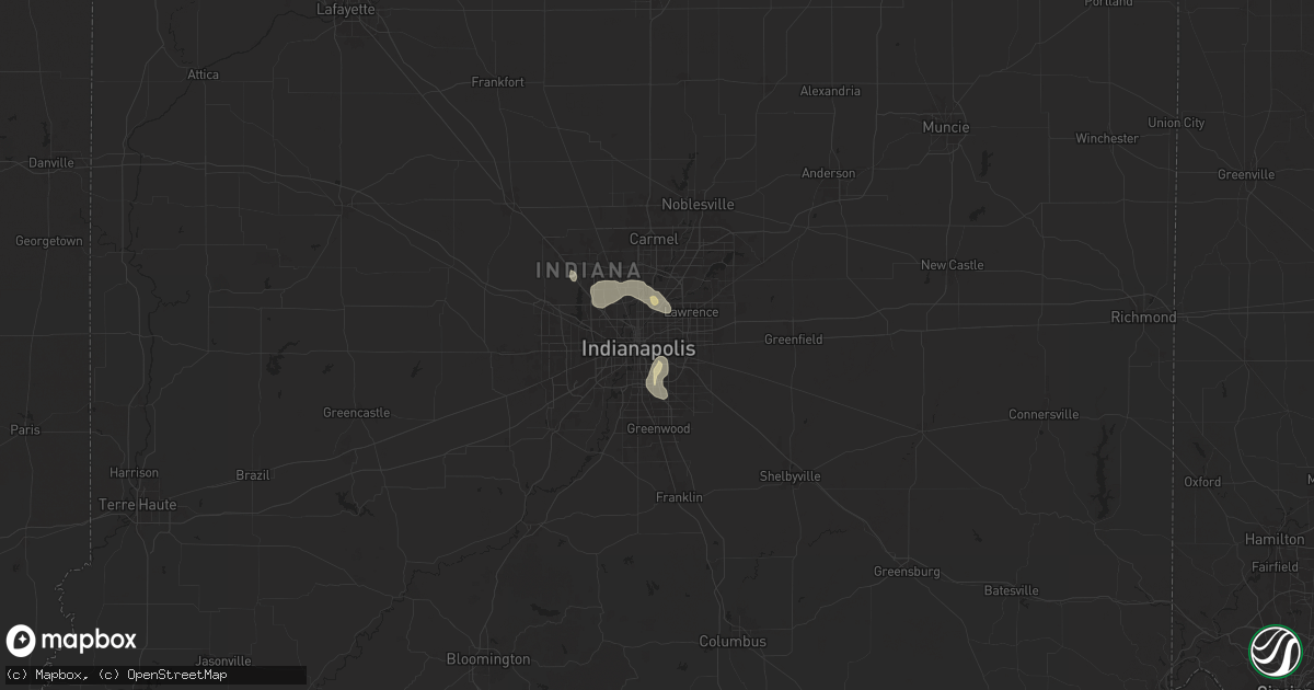 Hail Map in Indianapolis, IN on August 29, 2024 - HailTrace
