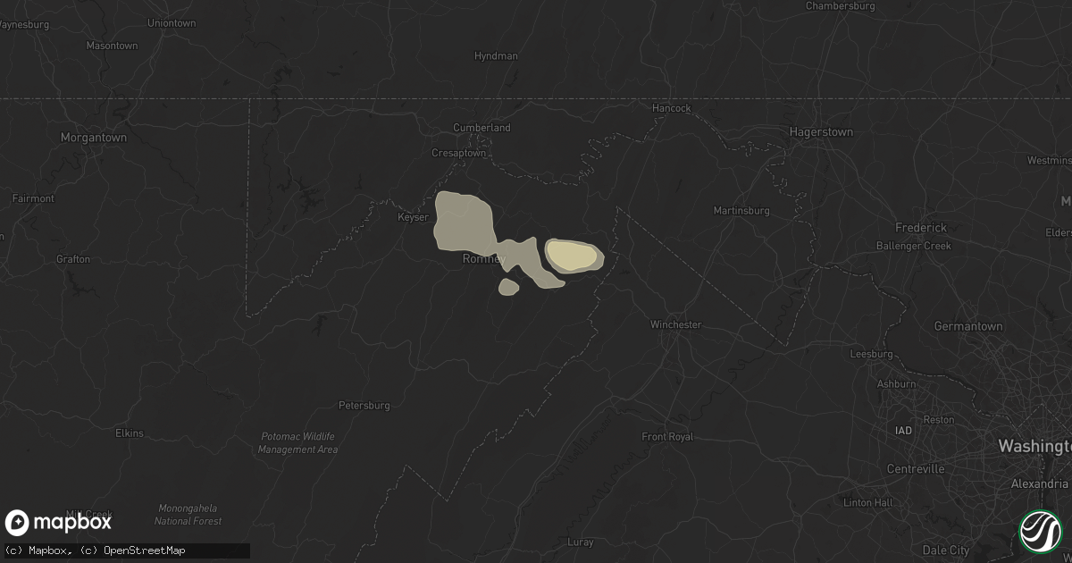 Hail Map in Augusta, WV on August 31, 2024 - HailTrace