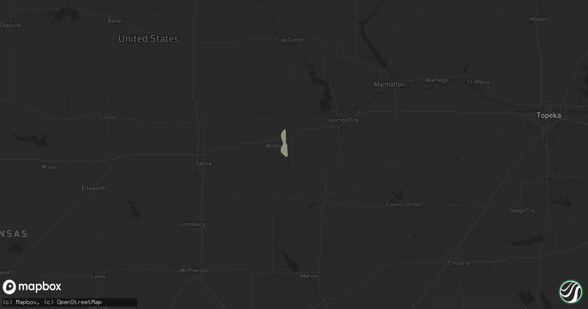 Hail Map in Enterprise, KS on September 1, 2025 - HailTrace